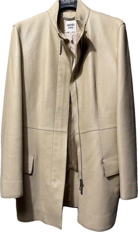Hermes Leather jacket - ShopStyle