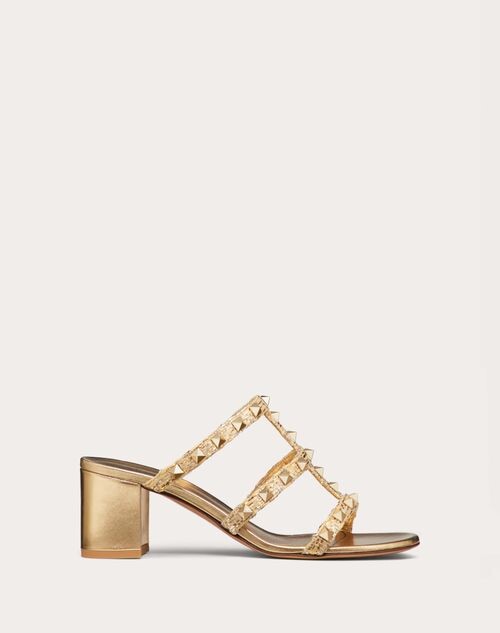 Valentino Garavani ROCKSTUD RAFFIA SLIDE SANDAL 60MM - ShopStyle