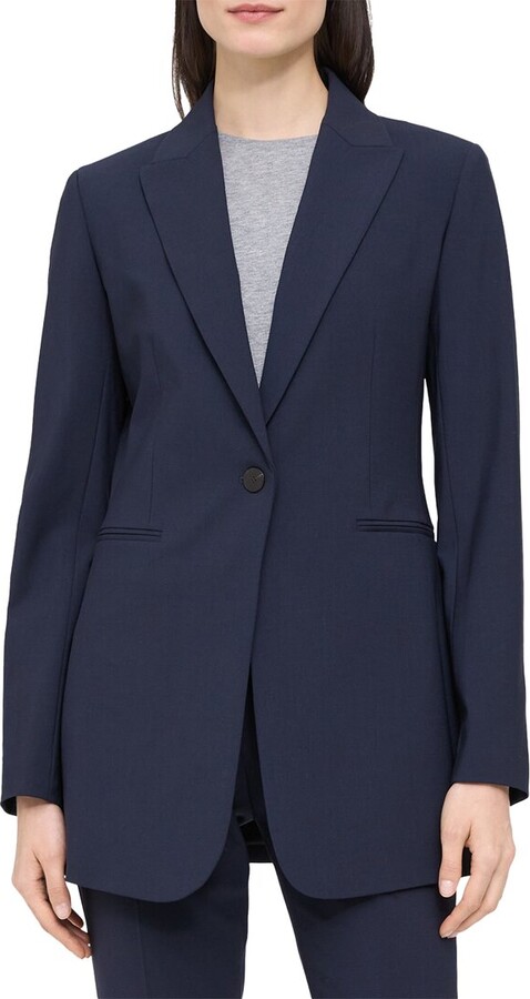 Theory Power Wool-Blend Jacket - ShopStyle Blazers