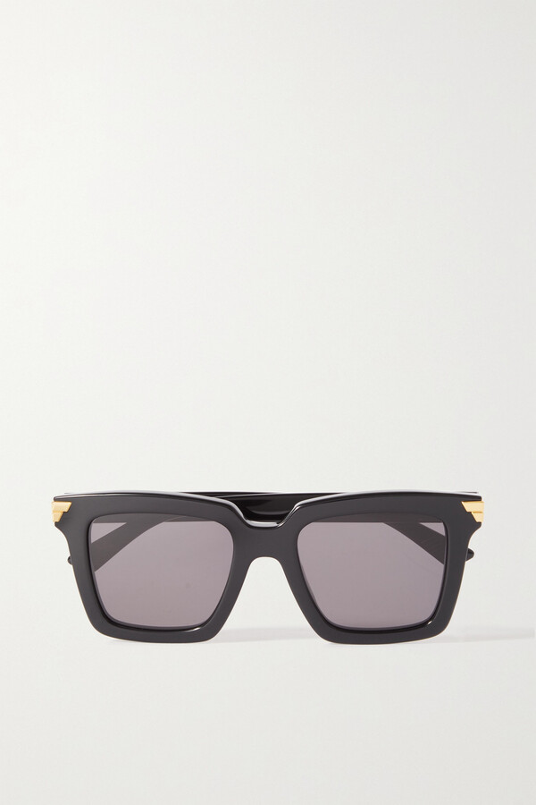 Bottega Veneta Oversized Square-frame Acetate Sunglasses - Black ...