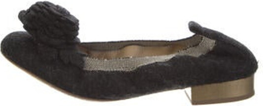 Chanel Camellia Accent Wool Mules - ShopStyle
