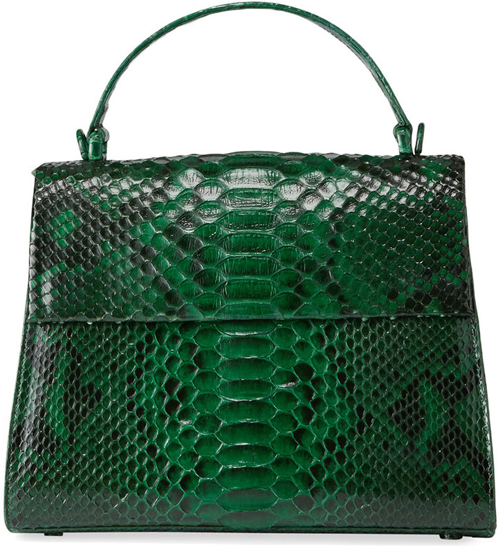 Nancy Gonzalez Large Python Top-Handle Bag with Strap - ShopStyle