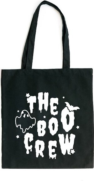 City Creek Prints The Boo Crew Bat And Ghost Canvas Tote Bag - 15x16 ...