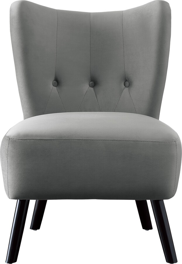 IGEMAN Unique Style Accent Chair Velvet Padded Seat Covering Button ...