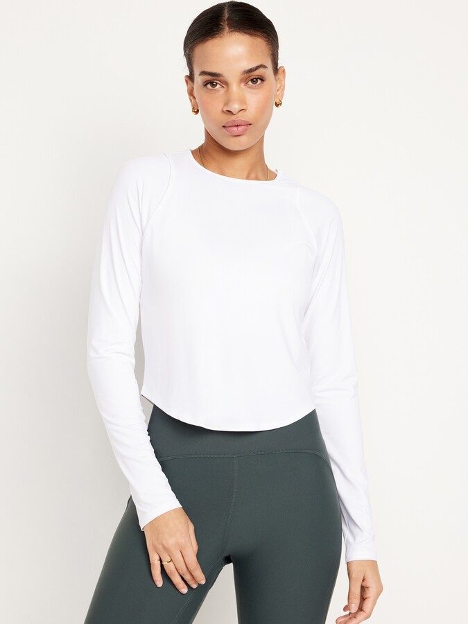 Old Navy FlowForm Crop Cutout-Back Top - ShopStyle