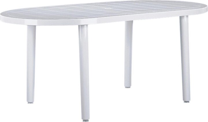 Resol 6 Seater Brava Oval Plastic Garden Dining Table 90cm x 180cm ...