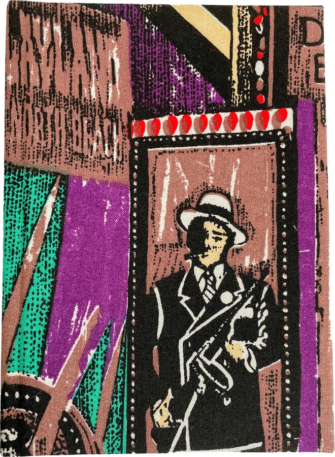 Studio Courtenay Vintage Old School Mafia Print Sustainable Fabric ...