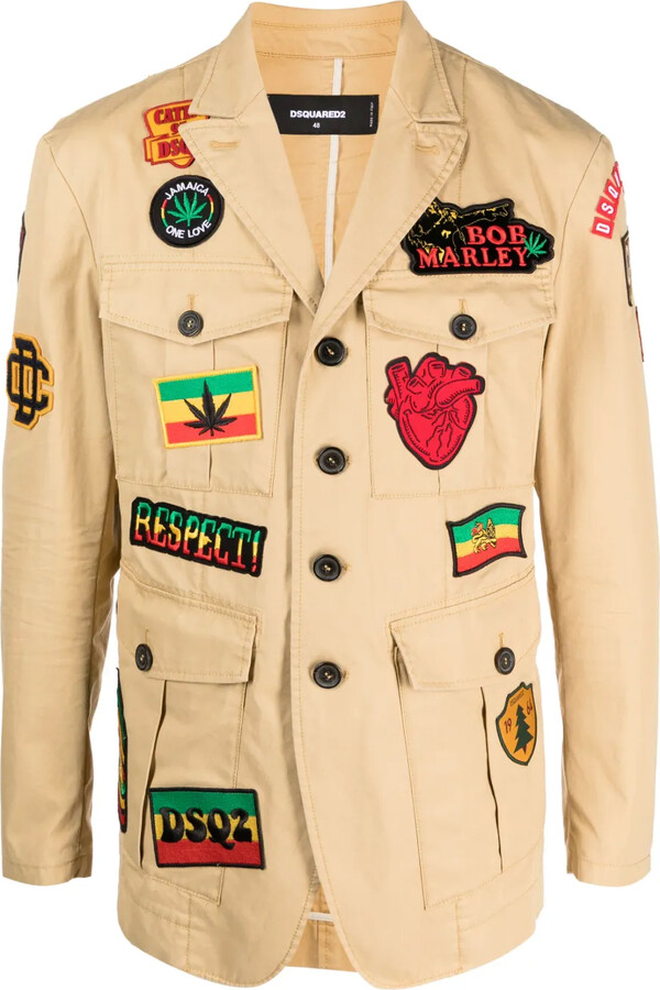 DSQUARED2 Logo-Patch Jacket - ShopStyle