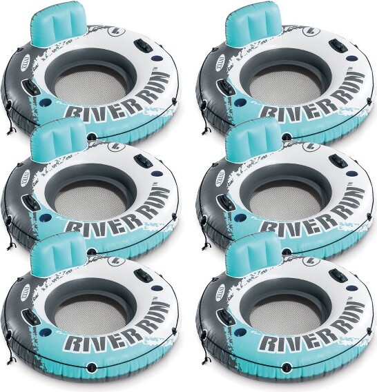 Intex River Run 1 Inflatable Floating Lounge w/Backrest, Built-in Cup ...