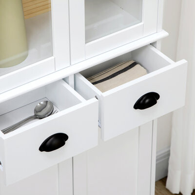 Red Barrel Studio Freestanding Kitchen Pantry, Traditional Style ...