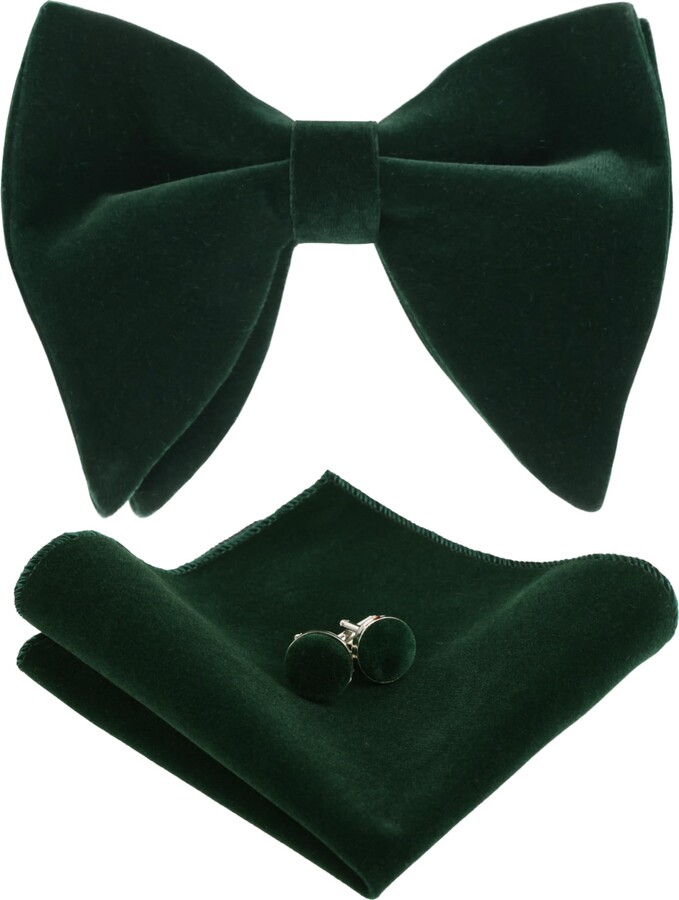 Alizeal Mens Pre-Tied Velvet Oversized Bow Tie - ShopStyle Robes
