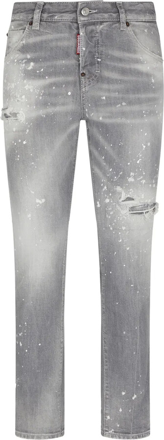 DSQUARED2 Paint-Splatter Ripped Jeans - ShopStyle
