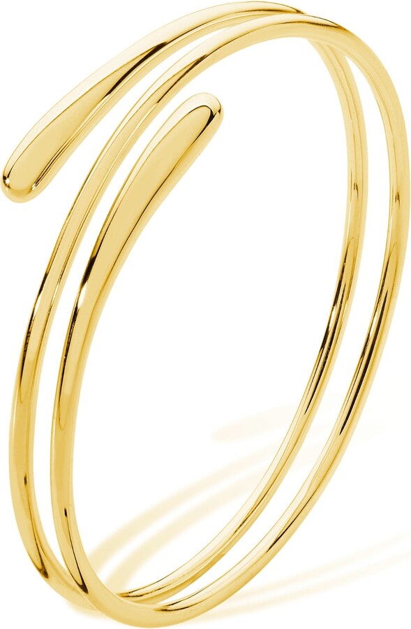Lucy Quartermaine Coil Drop Bangle In Gold Vermeil - ShopStyle Bracelets