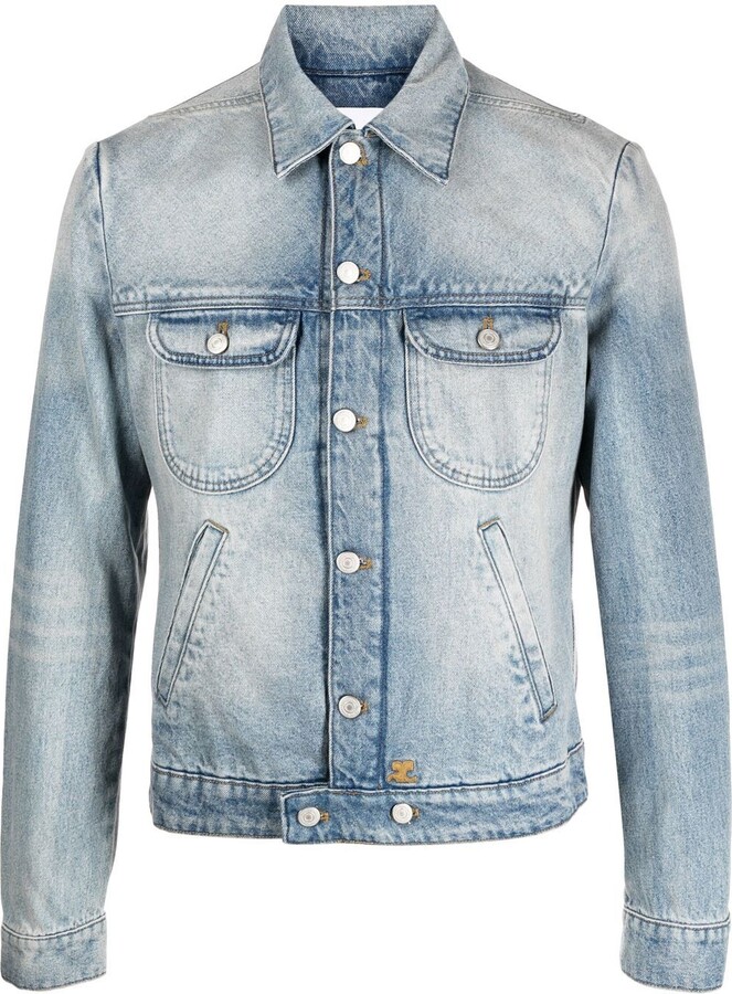 Courreges Acid-Wash Denim Jacket - ShopStyle