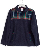 Vera Bradley Women's Fleece Teddy Fleece Pullover Tartan Plaid ...