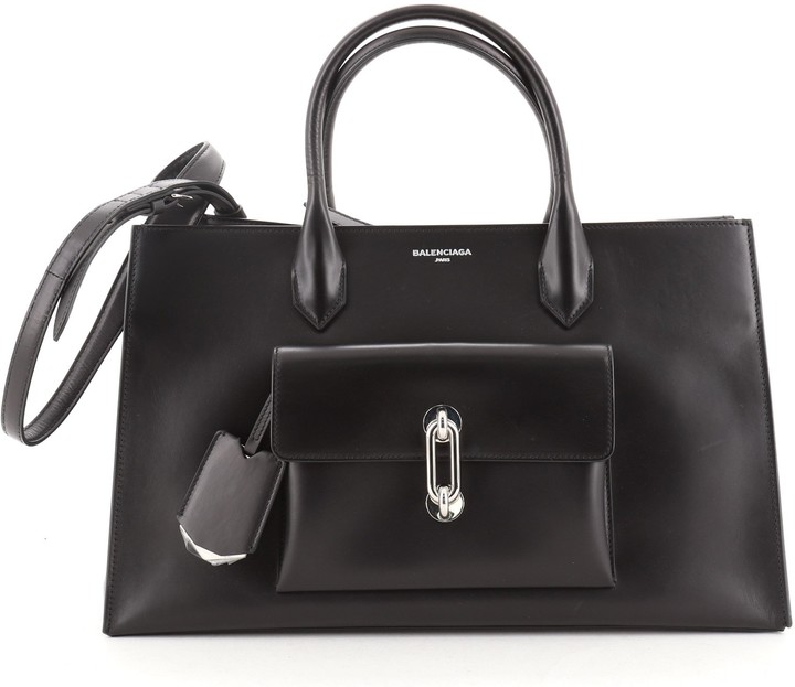 Balenciaga Padlock All Time Work Tote Leather - ShopStyle