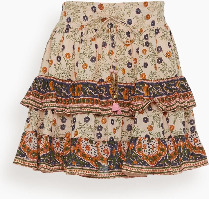 Bell Bek Mini Skirt in Beige Motif - ShopStyle