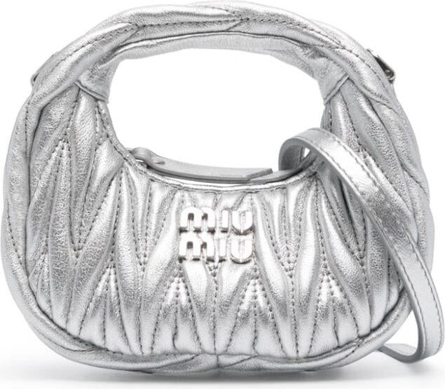 Miu Miu Wander matelassé nappa leather micro hobo bag - ShopStyle