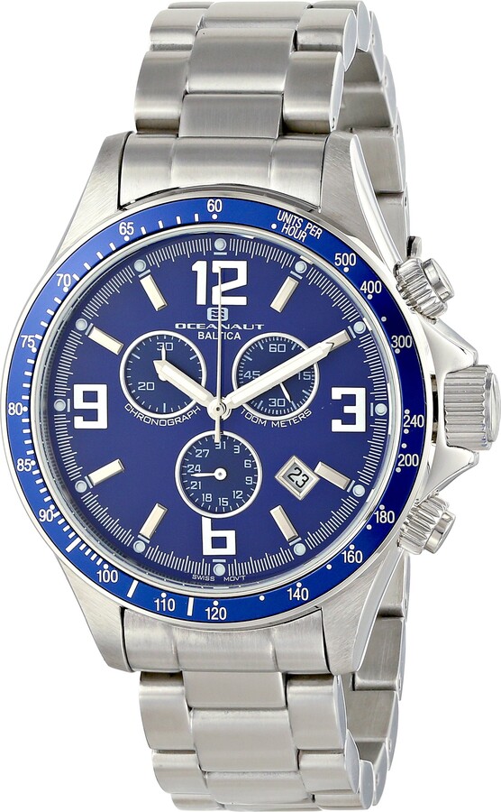 Oceanaut Men's OC3321 Baltica Analog Display Quartz Silver Watch ...