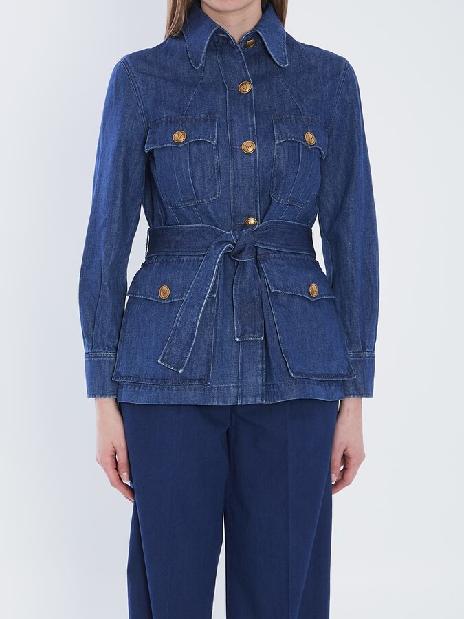 Valentino Garavani Denim Safari Jacket - ShopStyle