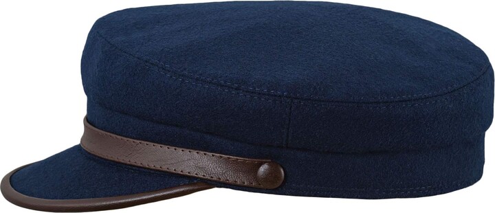 Sterkowski Fisherman Style Ringo Fiddler Cap 61 cm Navy Blue/Brown ...