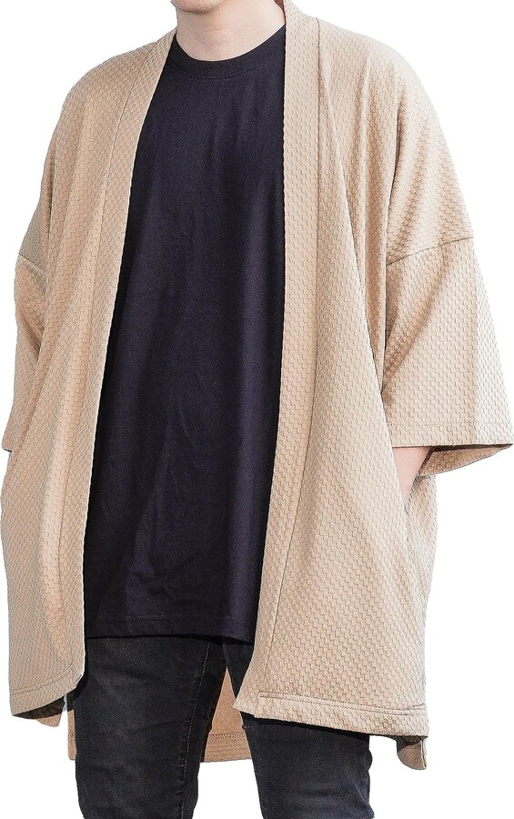 LOST IN BKK Men's Long Oversized Kimono Cardigan Noragi Street Jacket ...
