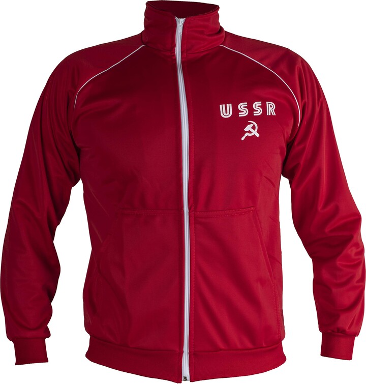 JL Sport Soviet Union CCCP USSR Jacket Retro Football Tracksuit Zipped ...
