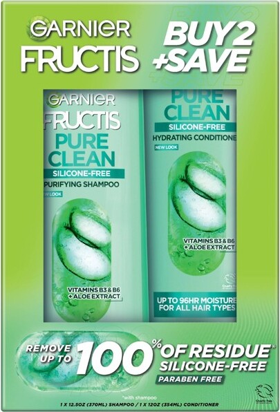 Garnier Pure Clean Everyday Shampoo and Conditioner - 25 fl oz/2pk ...