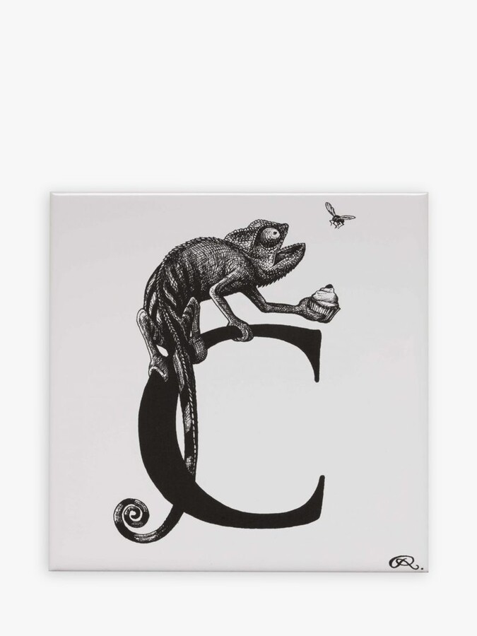 Rory Dobner C - Cheeky Chameleon Clutching Cherry Cupcake Decorative ...