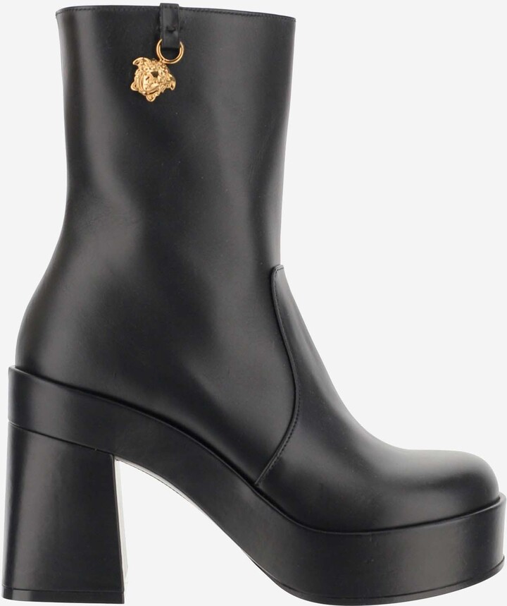 Versace Medusa Platform Boots - ShopStyle
