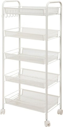 Global Pronex 5 Tier Shelving Rack Shelf Rolling Kitchen Utility ...