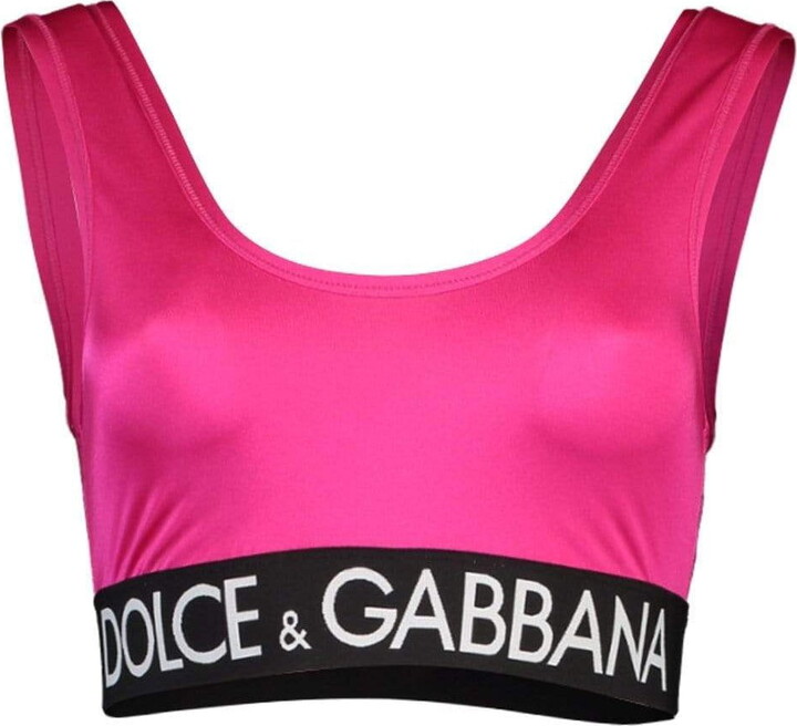 Dolce & Gabbana Logo Spandex Sports Bra - ShopStyle