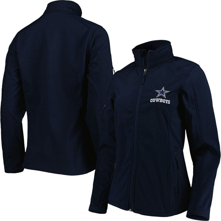 Women's Dunbrooke Navy Dallas Cowboys Full-Zip Sonoma Softshell Jacket ...