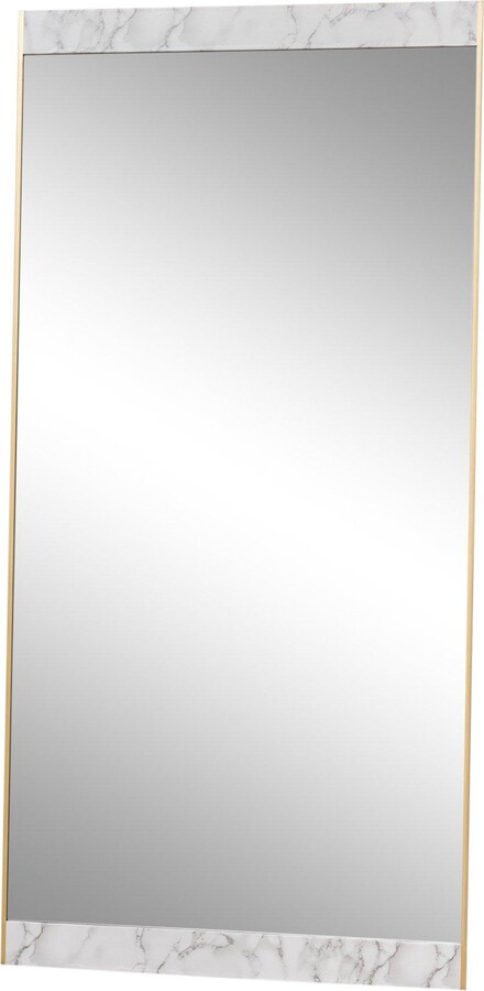 Melody Maison Luxe Gold & Faux Marble Mirror - Large 155cm X 75cm ...