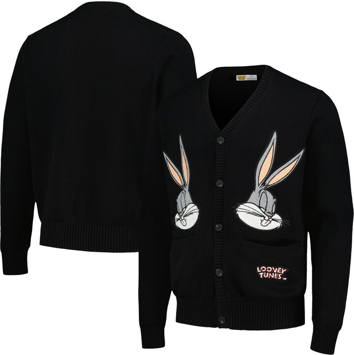 Men's Freeze Max Black Looney Tunes Bugs Two Heads Cardigan - ShopStyle