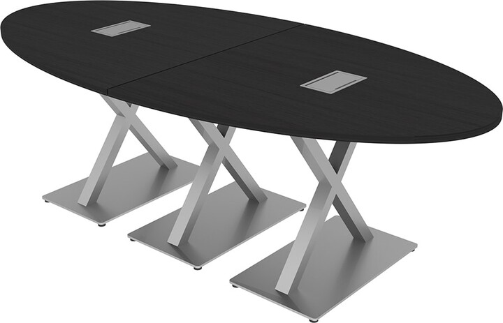 Skutchi Designs, Inc. 6 Person 8X4 Oval Conference Table with X Bases ...