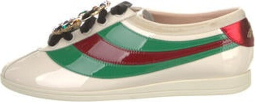 Gucci Double G Logo Patent Leather Sneakers - ShopStyle