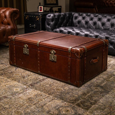 Jes Design Faux Leather Box Styling Storage Coffee Table Coffee Table ...