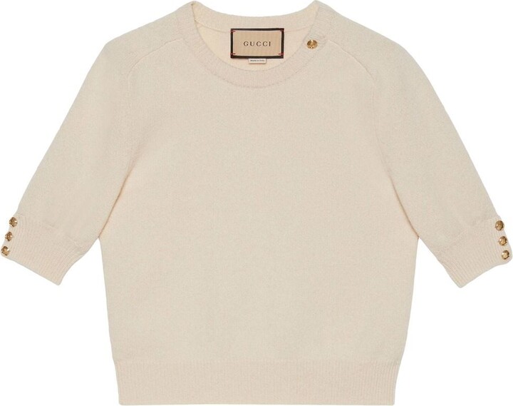 Gucci Button-Fastening Shoulder Jumper - ShopStyle Sweaters