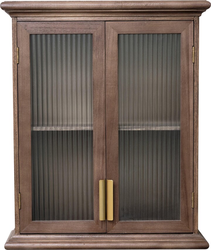 Melody Maison Wooden Reeded Glass Wall Cabinet - ShopStyle