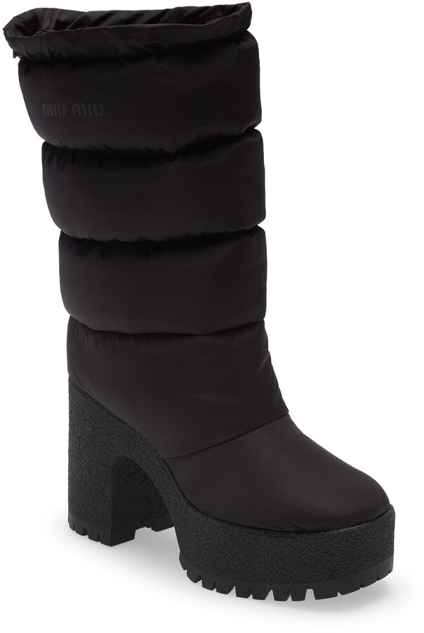 Miu Miu Puffer Platform Boot - ShopStyle