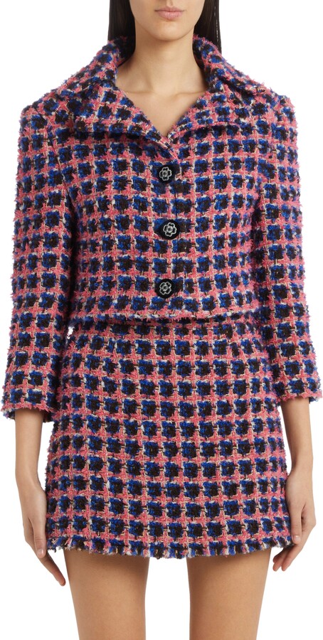 Etro Metallic Bouclé Tweed Crop Jacket - ShopStyle Blazers