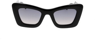 Gucci Zebra-print cat-eye sunglasses - ShopStyle