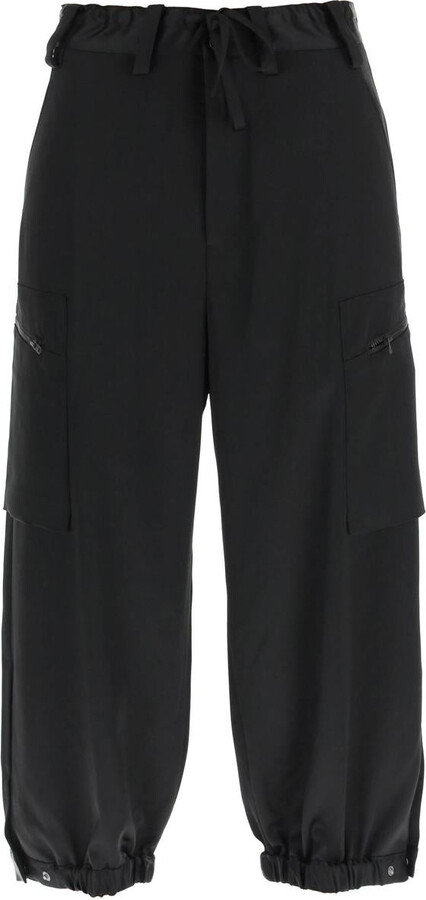 Y-3 satin cargo pants - ShopStyle