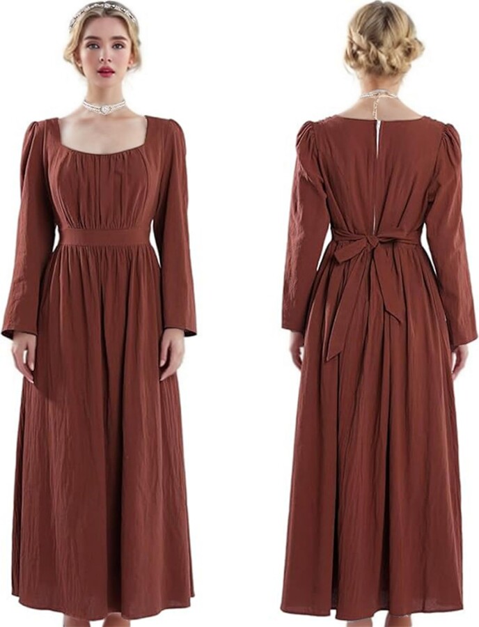 BPURB Women's Vintage Dress Medieval Victorian Dress Renaissance ...