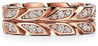 Tiffany & Co. Victoria Vine Band Ring in Rose Gold with Diamonds, 6 mm ...
