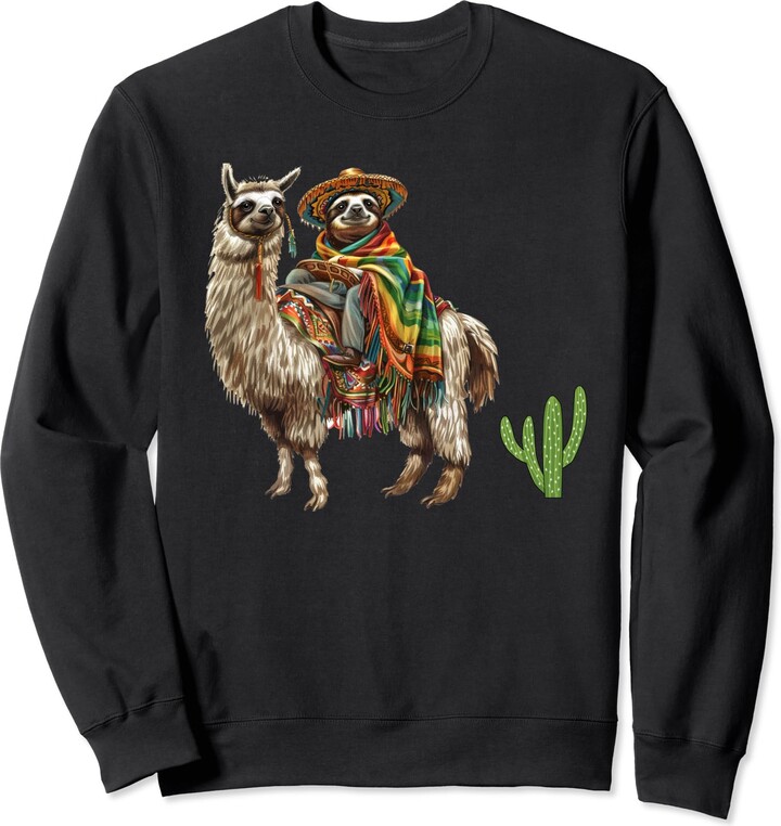 Cinco De Mayo Fiesta Funny Sloth Riding LLama Cinco De Mayo Sloth ...