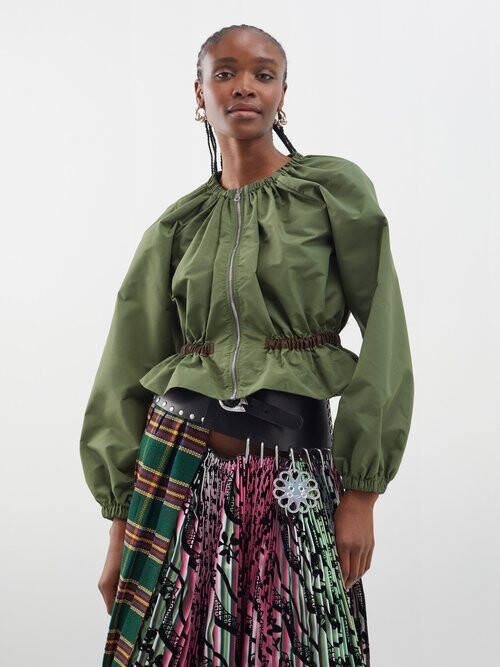 Molly Goddard Mabel Gathered Zipped Jacket - ShopStyle