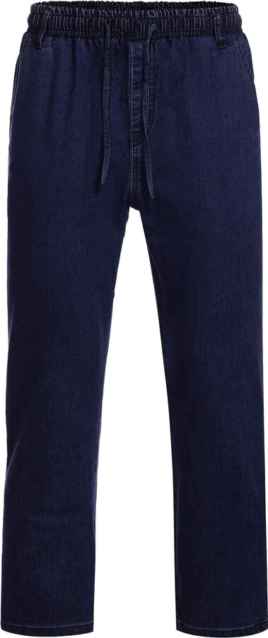 COOFANDY Jeans for Men Cotton Jeans Basic Plain Straight Leg Jeans Stretch Jeans Baggy Jeans ...