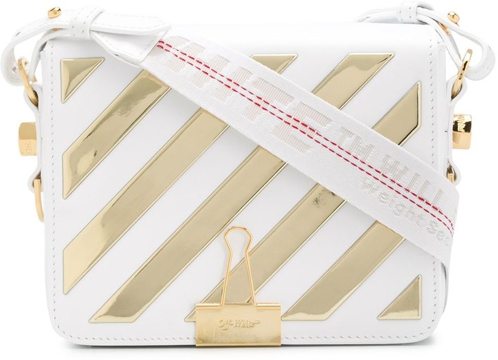 Off-White Diagonal Binder Clip crossbody bag - ShopStyle
